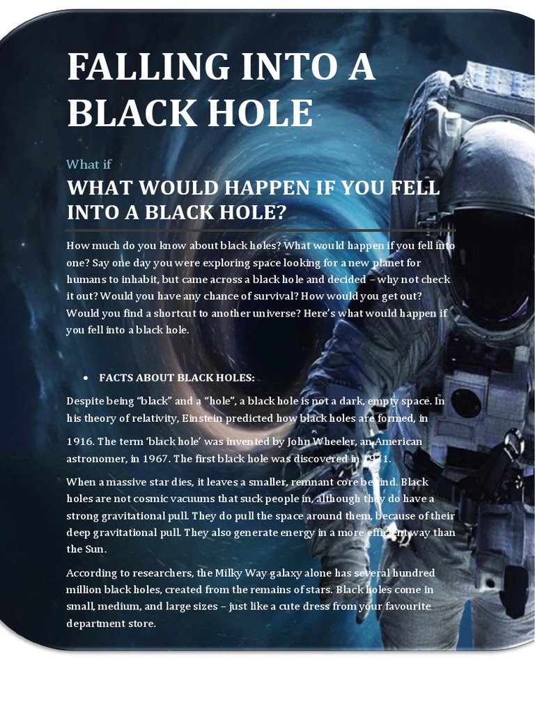 Surviving a Fall into a Black Hole | PDF | Black Hole | Event Horizon