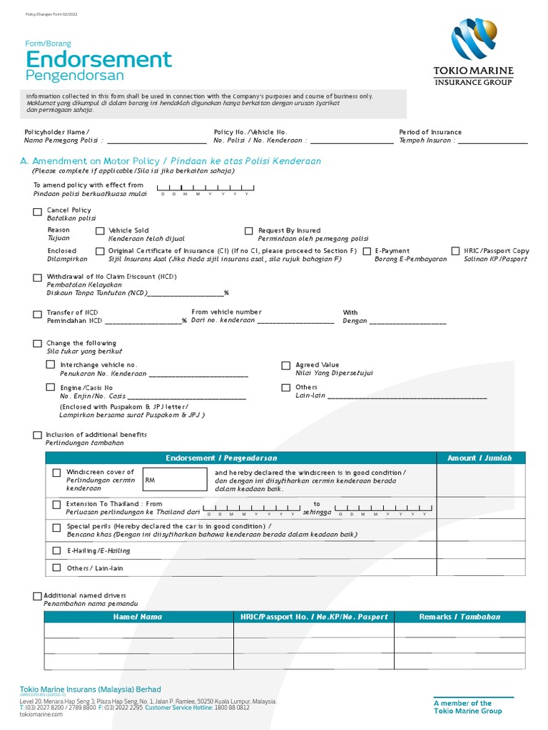 Endorsement Form | PDF | Hukum