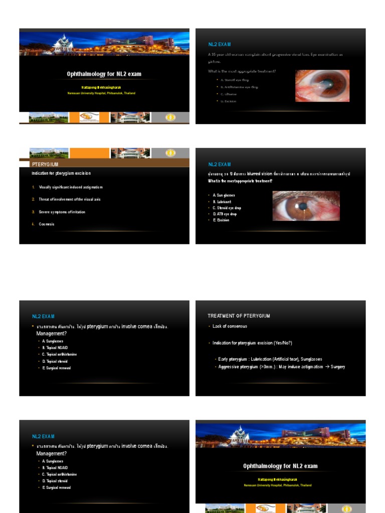 ติว NL2 ปี 5 2022 outline | PDF | Glaucoma | Vision