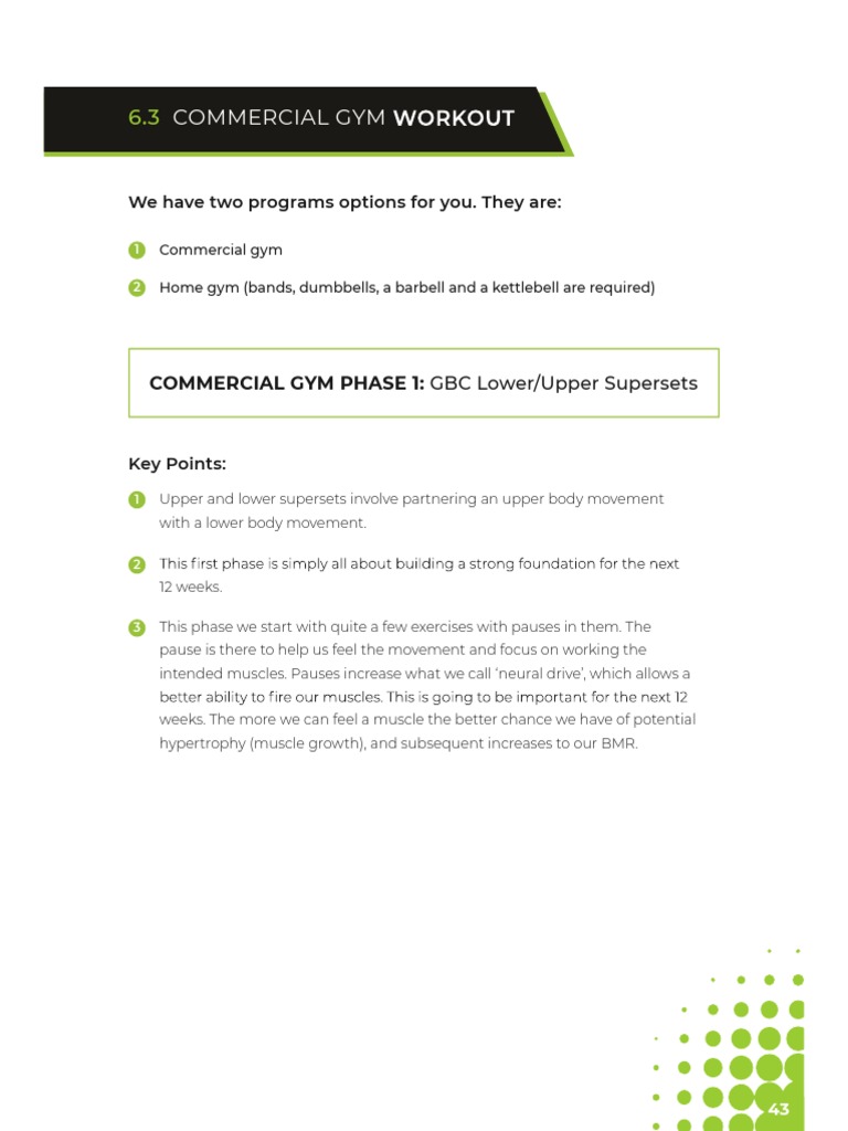 Gen Pop 12 Week Workout Plan | PDF