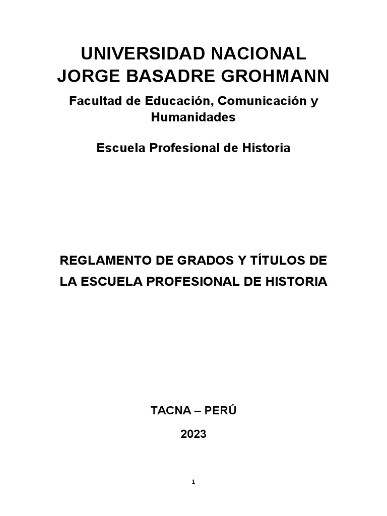 Reglamento Modificado Grados y Títulos ESHI | PDF | Titulo academico