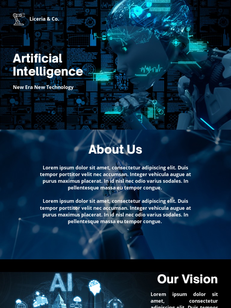 Black Minimalist Modern AI Robot Presentation | PDF