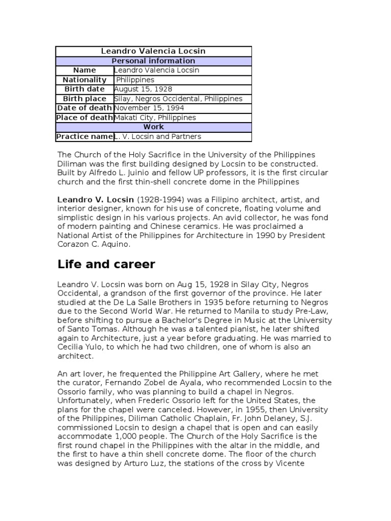 Leandro Valencia Locsin | PDF