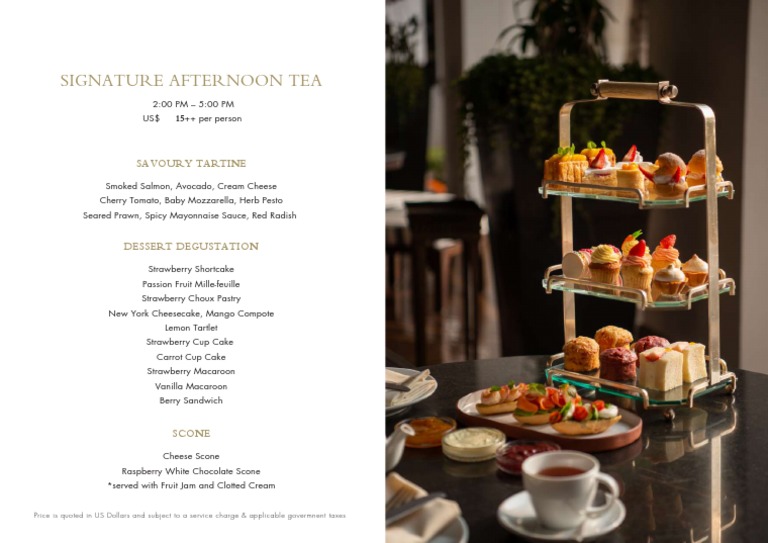 Afternoon Tea Menu | PDF