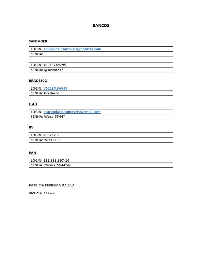 Senhas e Login | PDF