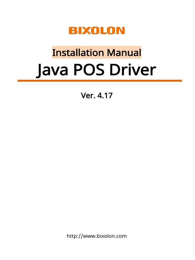 Manual JavaPOS Installation English V4.17 | PDF | Installation (Computer Programs) | Java ...