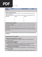 Cambridge Lesson Plan Template | PDF