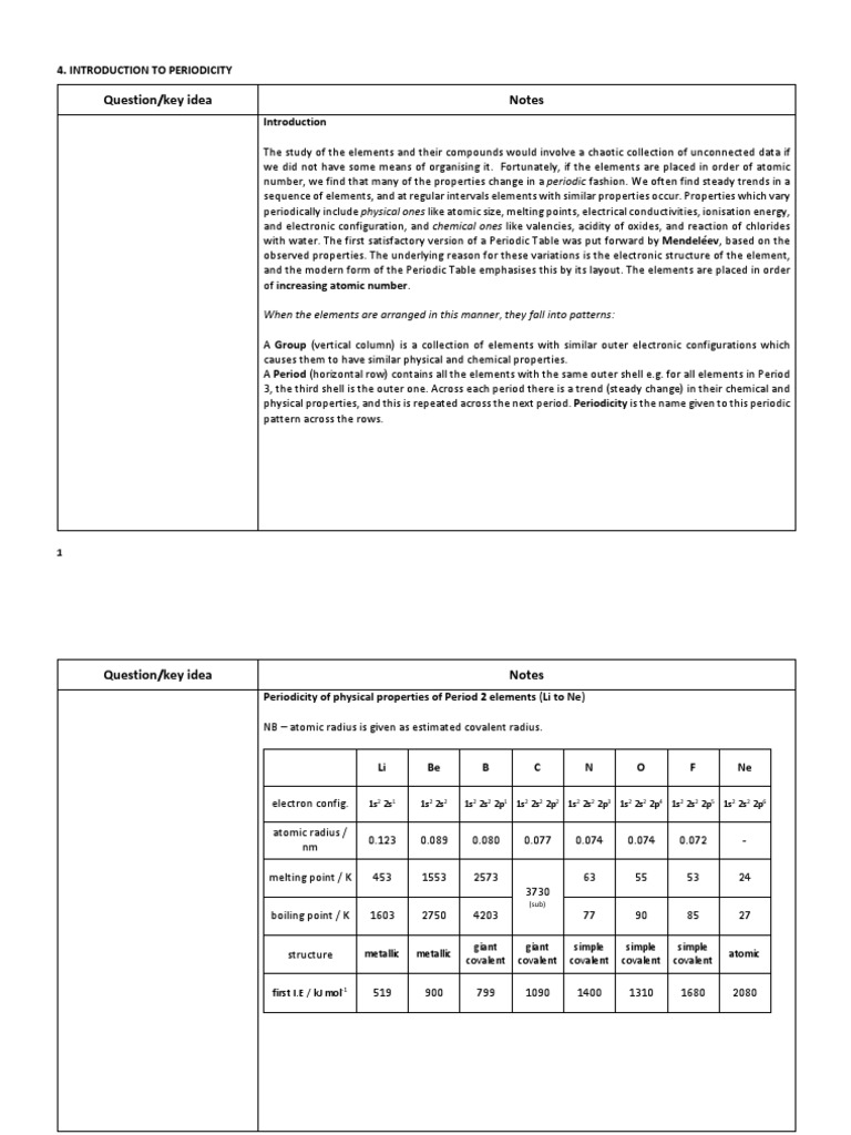 04 - Periodic Table CORNELL | PDF | Periodic Table | Ionic Bonding