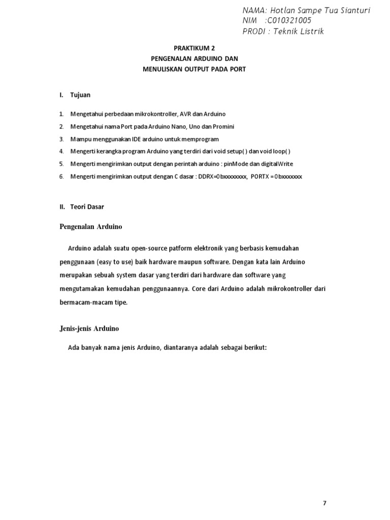 Panduan Praktikum Arduino | PDF | Komputer