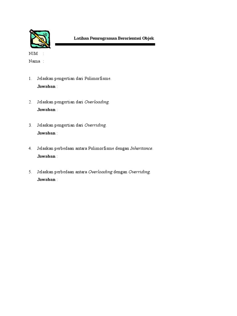 Latihan Soal Pertemuan Ke 12 | PDF