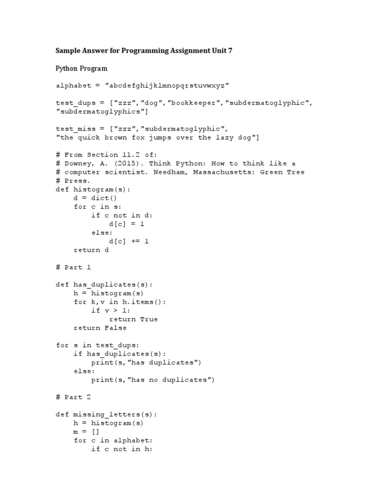 Unit 7 Assignment Answer | PDF