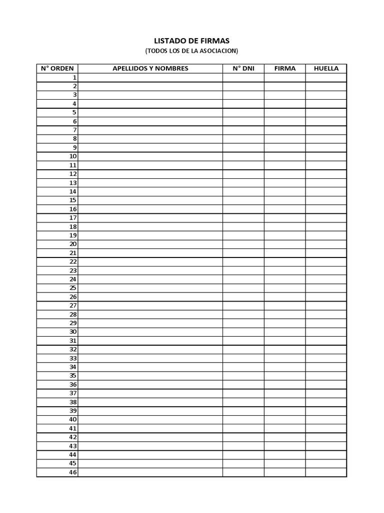 Listado de Firmas | PDF