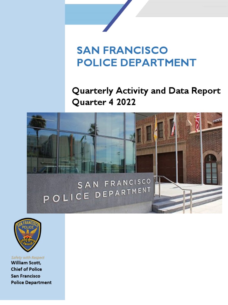 SFPD Quarterly Activity and Data Report 2023-05-23 | PDF | Race And ...