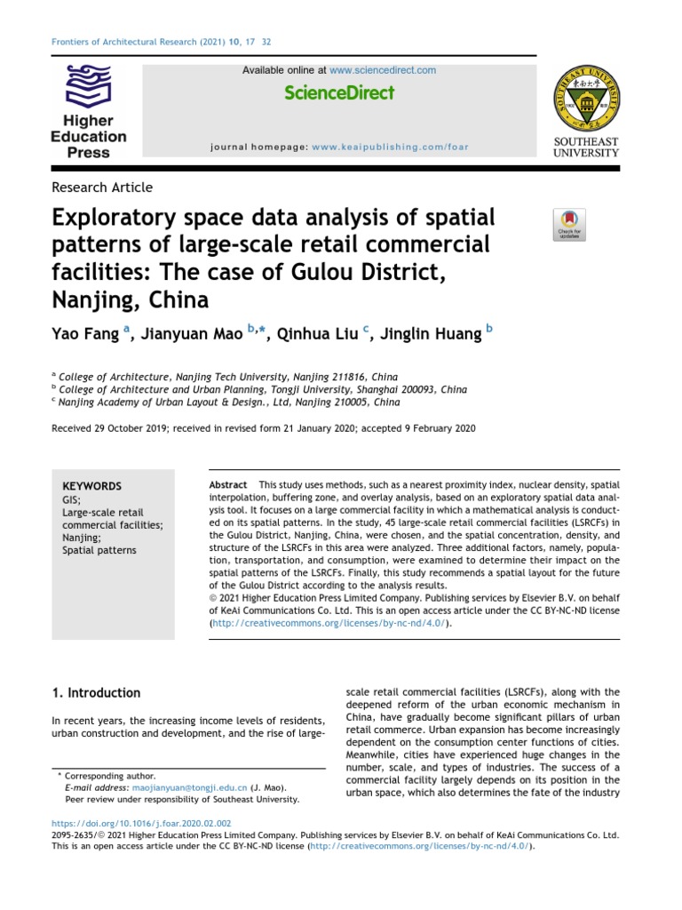 Exploratory Space Data Analysis Of Spatial Pdf Spatial Analysis