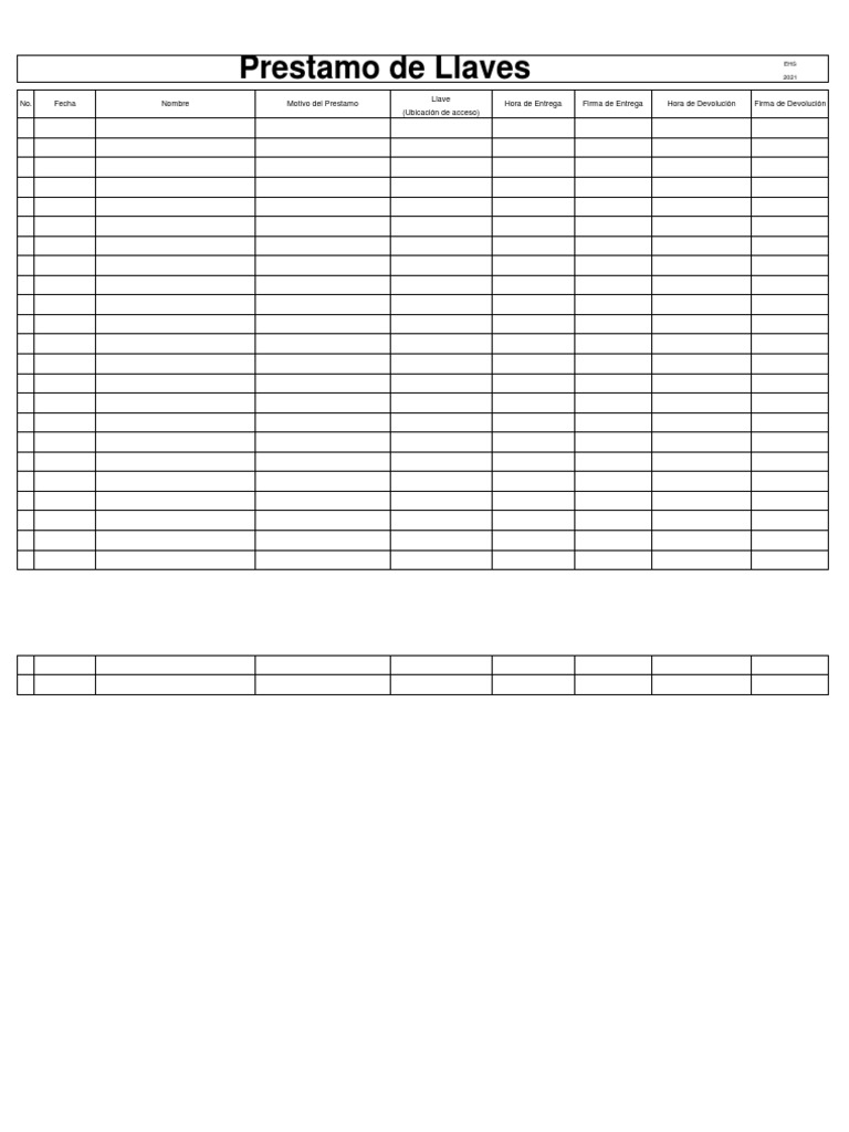Formato de Prestamo de Llaves | PDF