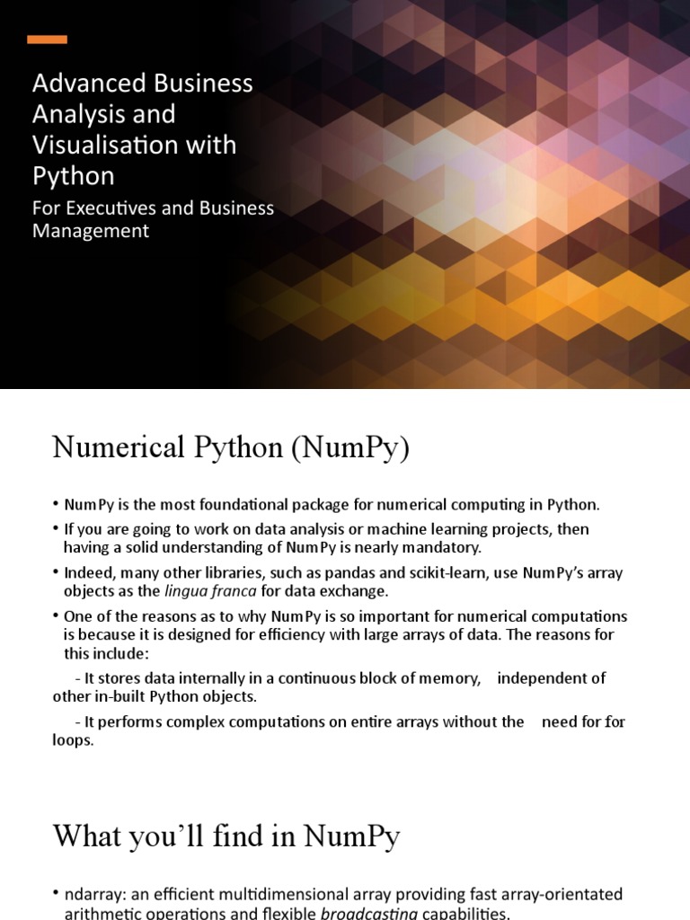 Advance Data Analysis and Visualisation - With - Python For Executives ... Advance Data Analysis and Visualisation - With - Python For Executives ...