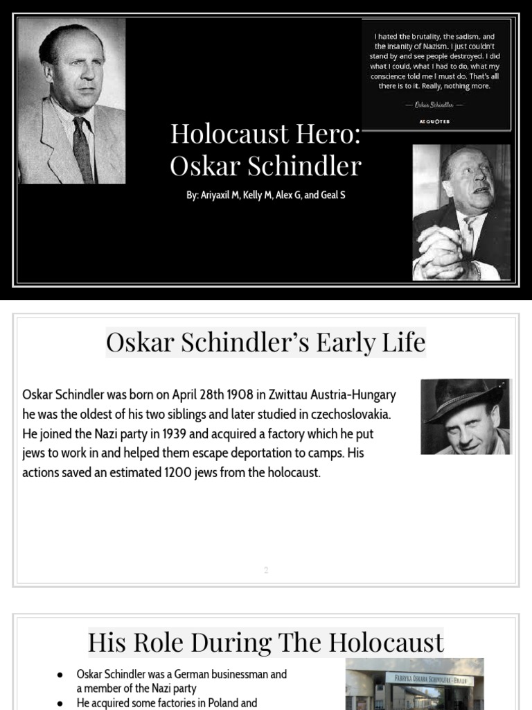 Oskar Schindler: Holocaust Savior | PDF