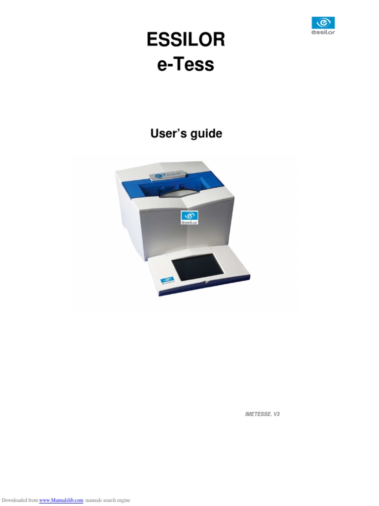 Essilor E-Tess Tracer User Guide | PDF | Icon (Computing) | Calibration