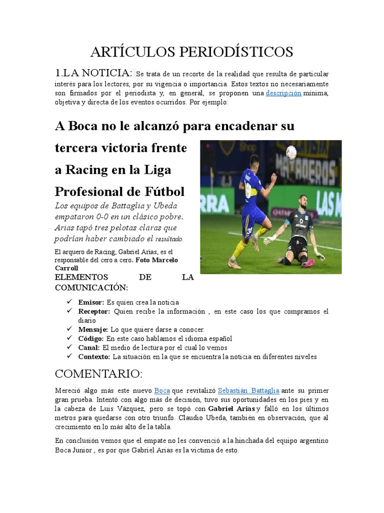 Artículos Periodísticos | PDF Artículos Periodísticos | PDF