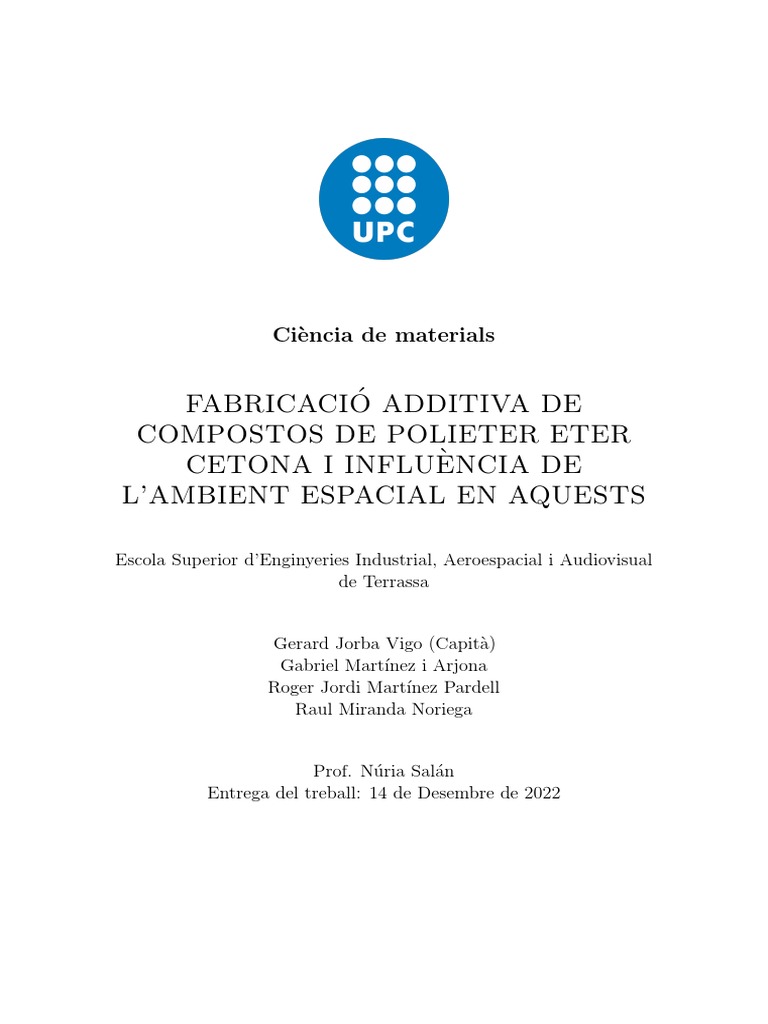 Treball Materials | PDF