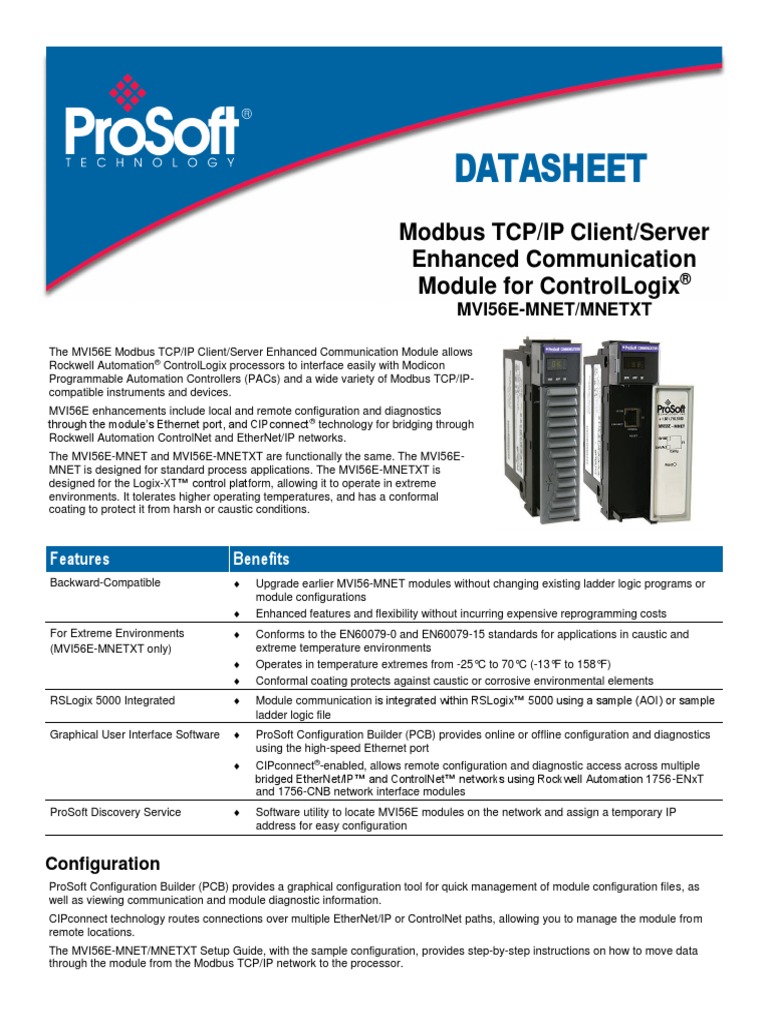 MVI56E-MNET MNETXT Datasheet | PDF | Computer Network | Transmission Control Protocol