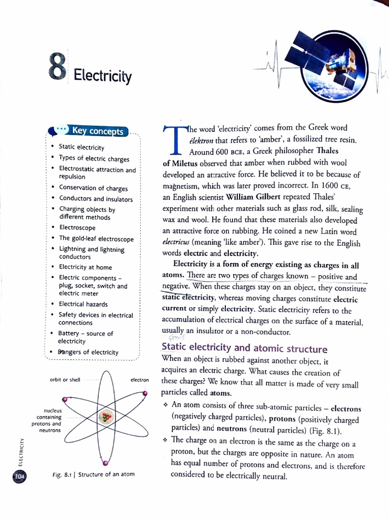 Chapter 8 Electricity Physics | PDF