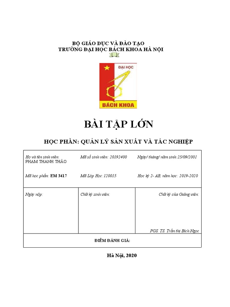Bai Tap Lon 2 | PDF
