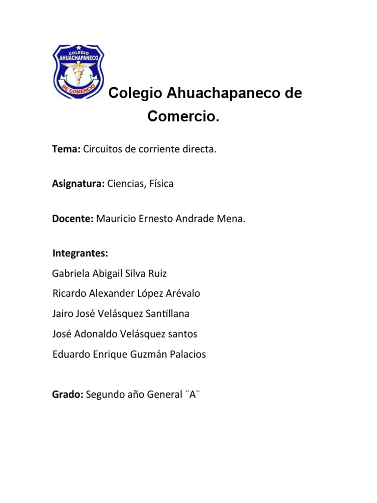 Circuitos de Corriente Directa: Fundamentos | PDF | Corriente eléctrica ...