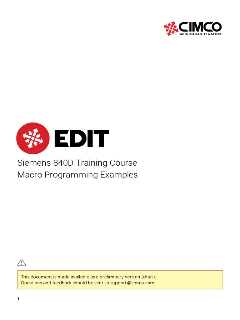 Siemens 840D Macro Programming Guide | PDF | Ellipse | Elementary Mathematics