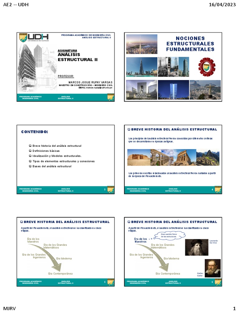 Microsoft PowerPoint - AE2 - CAPITULO 01 - INTRODUCCIÓN | PDF | Viga (Estructura) | Braguero