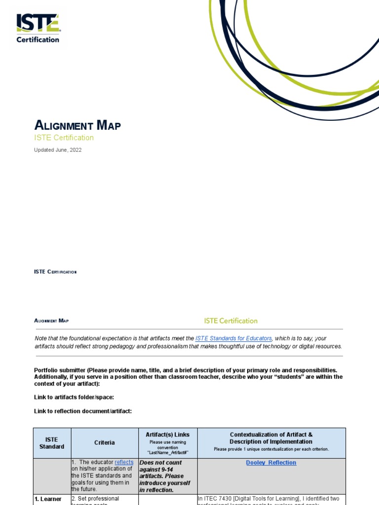Dooley - Alignment Map | PDF | Teachers | Learning