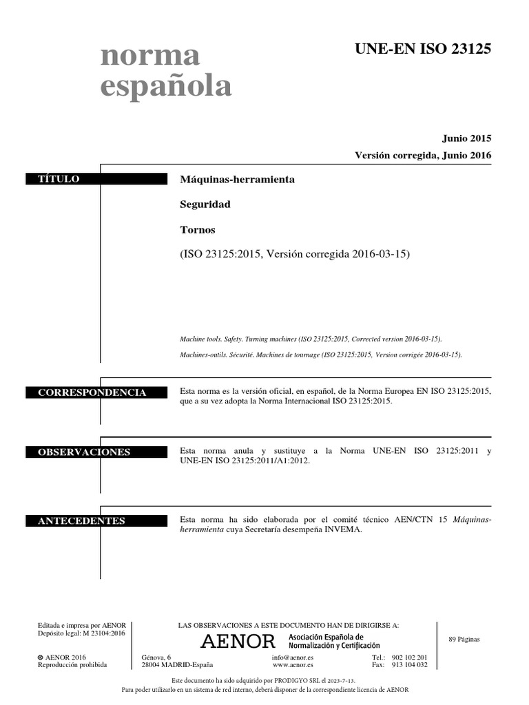 Une-En Iso 23125 2015 | PDF | Control numerico | Mecanizado