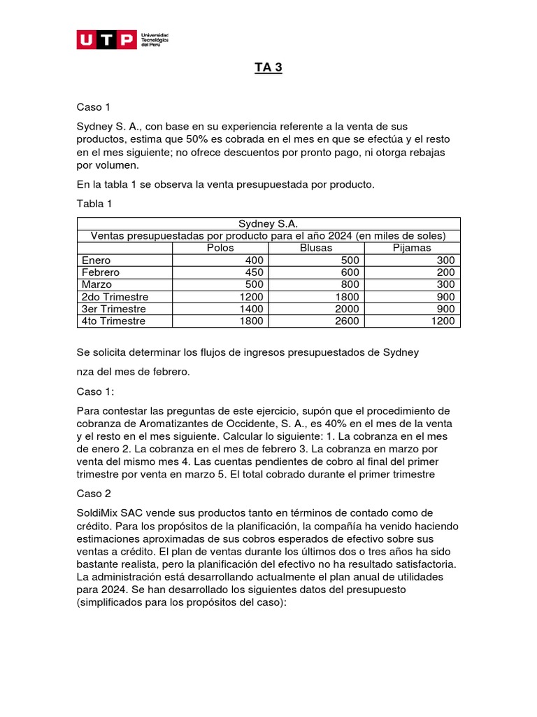 TA3 | PDF | Finanzas y dinero