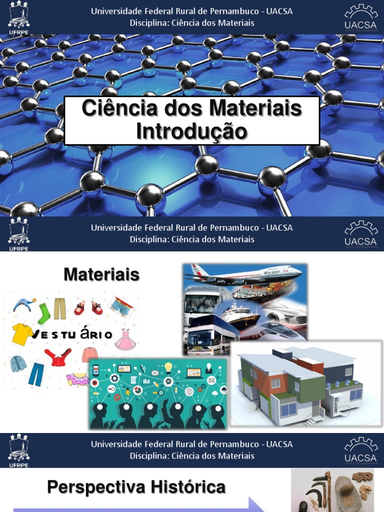 Aula 01 Introdução Ciência Dos Materiais Pdf Metais Material