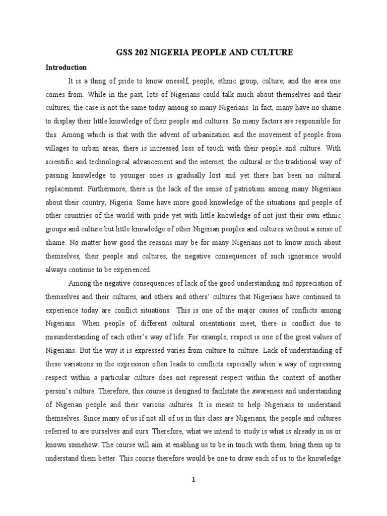 Understanding Nigerian Culture and History | PDF | Nigeria | Igbo People