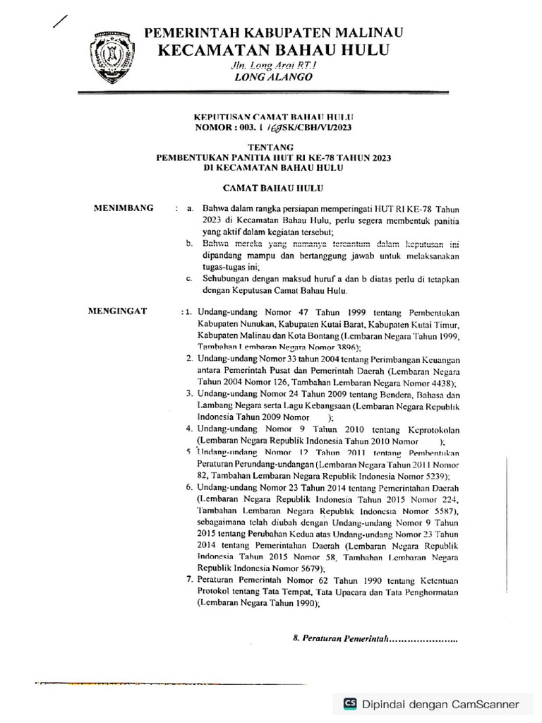 SK Panitia Hut Ri Ke-78 KBH | PDF