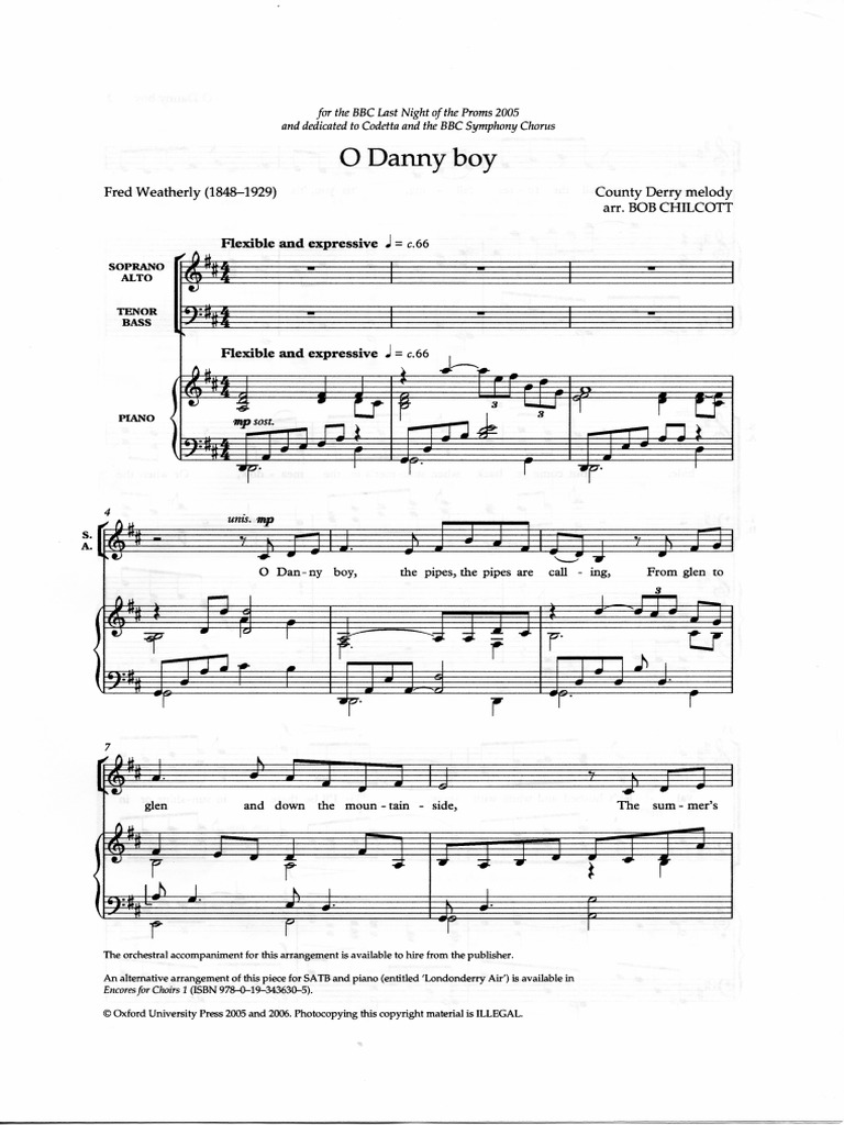 O Danny Boy - Chilcott007 | PDF