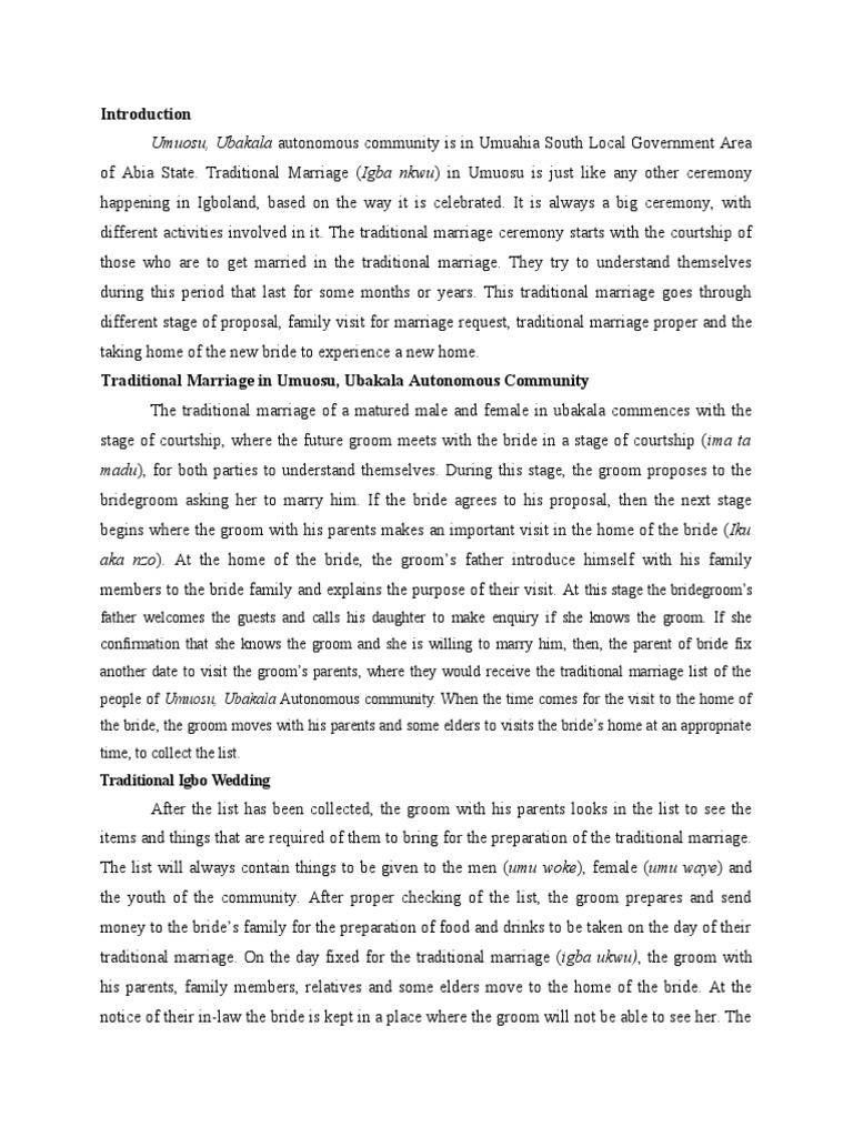 Traditional Family Ceremonies | PDF | Wedding | Bride