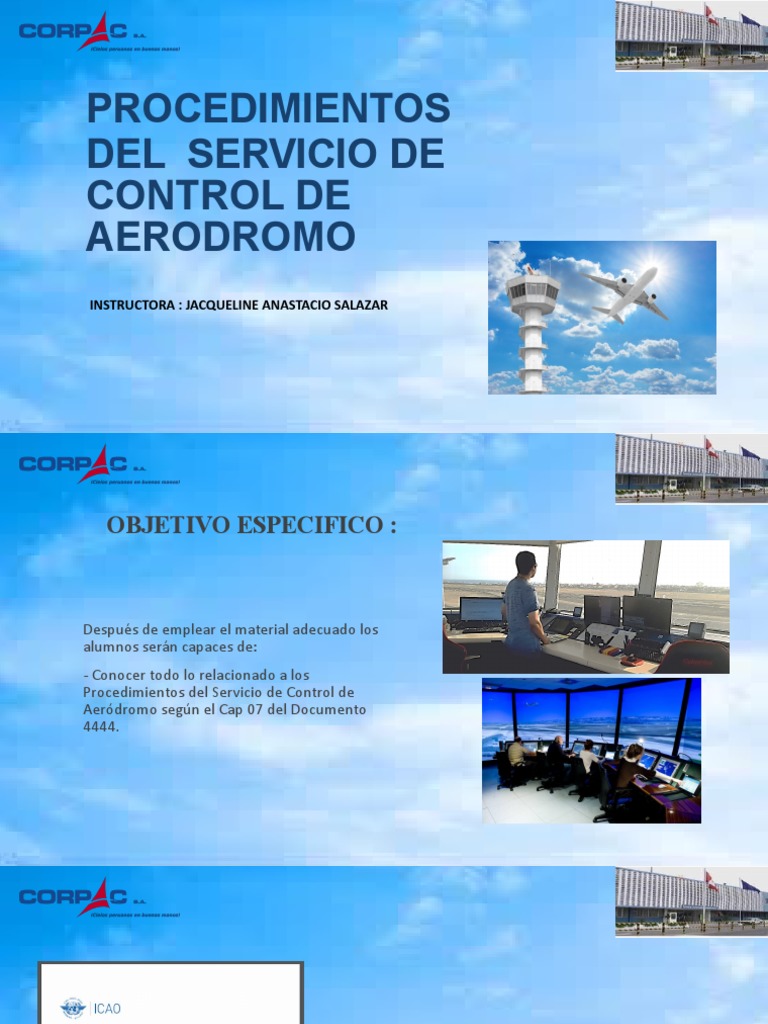Diapositivas Servicio de Control de Aerodromo - Jacqueline Anastacio Salazar | PDF | Aeropuerto ...