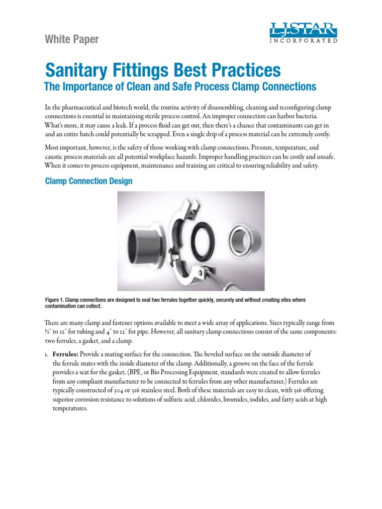 Sanitary Fittings Best Practices | PDF | Pipe (Fluid Conveyance) | Mechanical Engineering