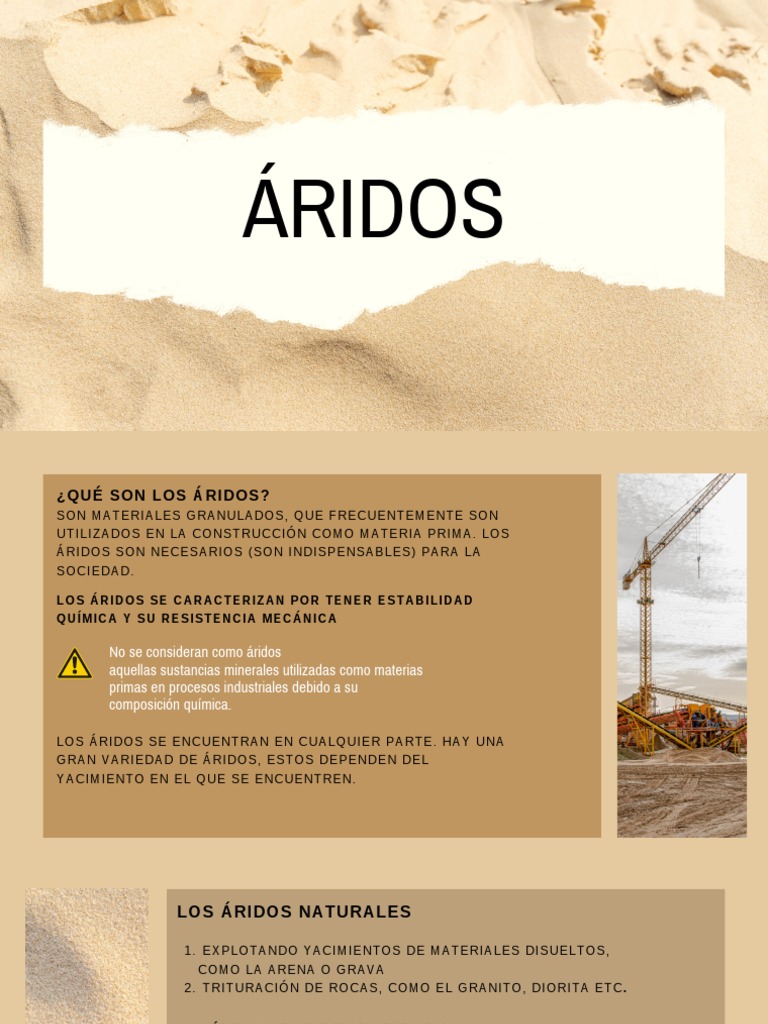 Tipos y propiedades de los áridos | PDF | Roca (geología) | Materiales