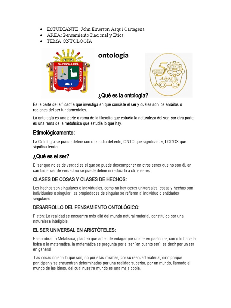 Ontologia 2 | PDF | Ciencias sociales | Ciencia y matemáticas