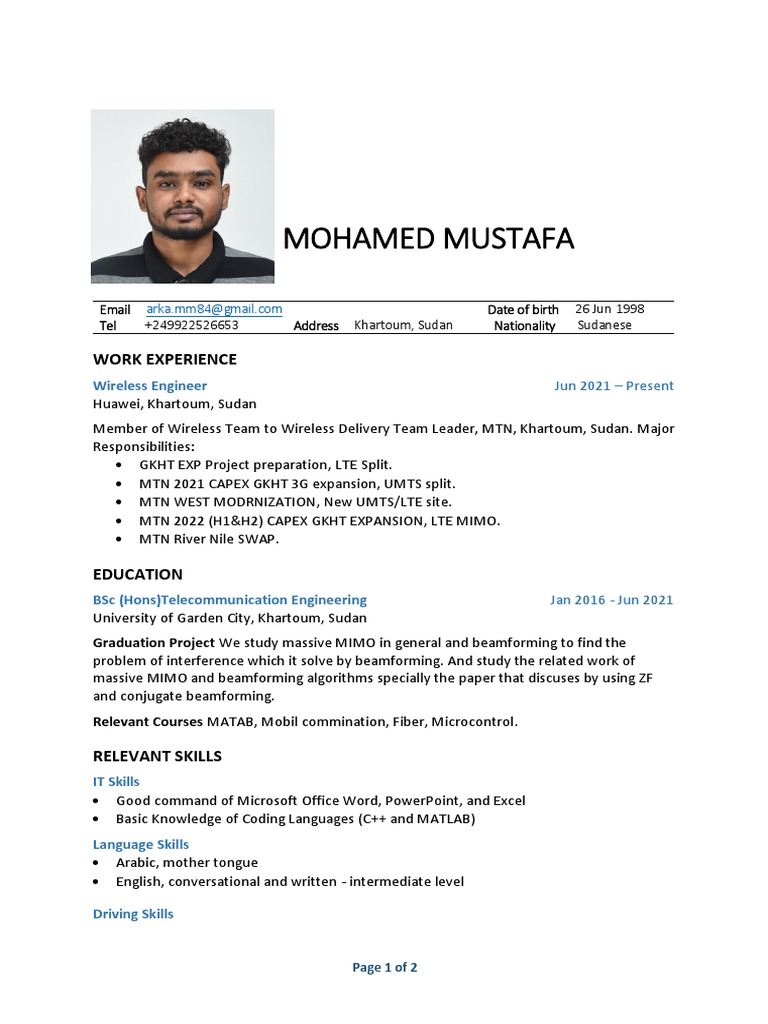 Mohamed Mustafa CV | PDF