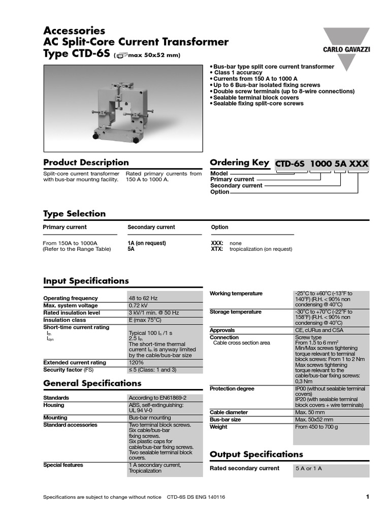 Hoja Tecnica CTD-6S DS Eng 241008 | Download Free PDF | Transformer ... Hoja Tecnica CTD-6S DS Eng 241008 | Download Free PDF | Transformer ...