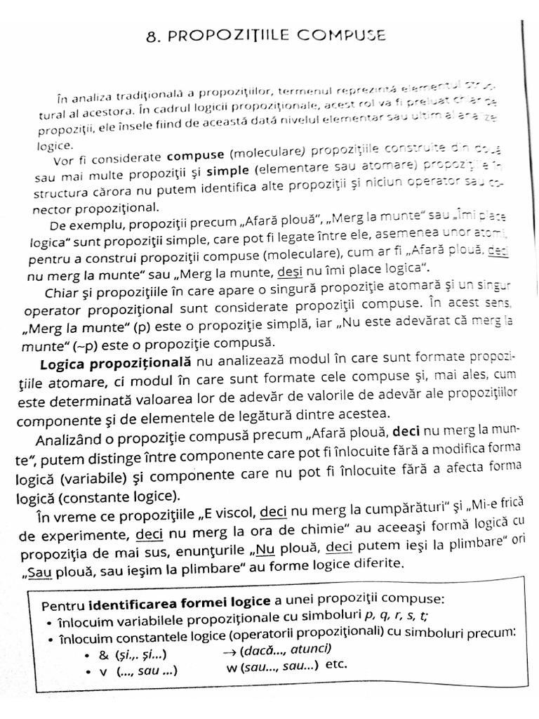 Propozitii Compuse | PDF