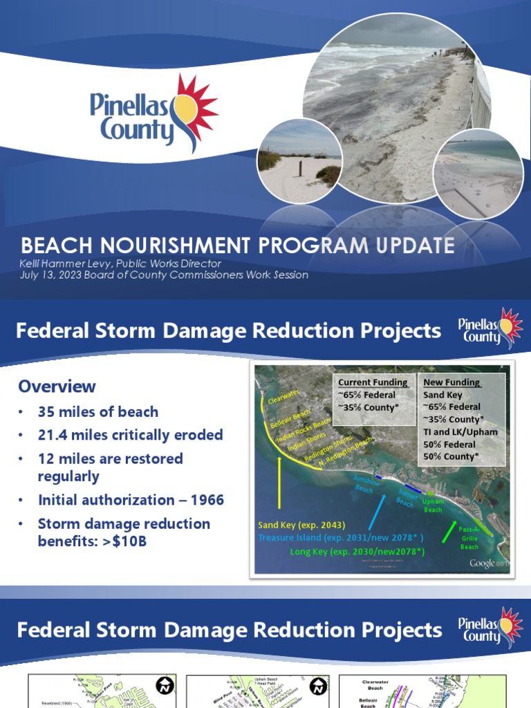 Beach Nourishment Program Update Presentation | PDF | Beach | Physical ...