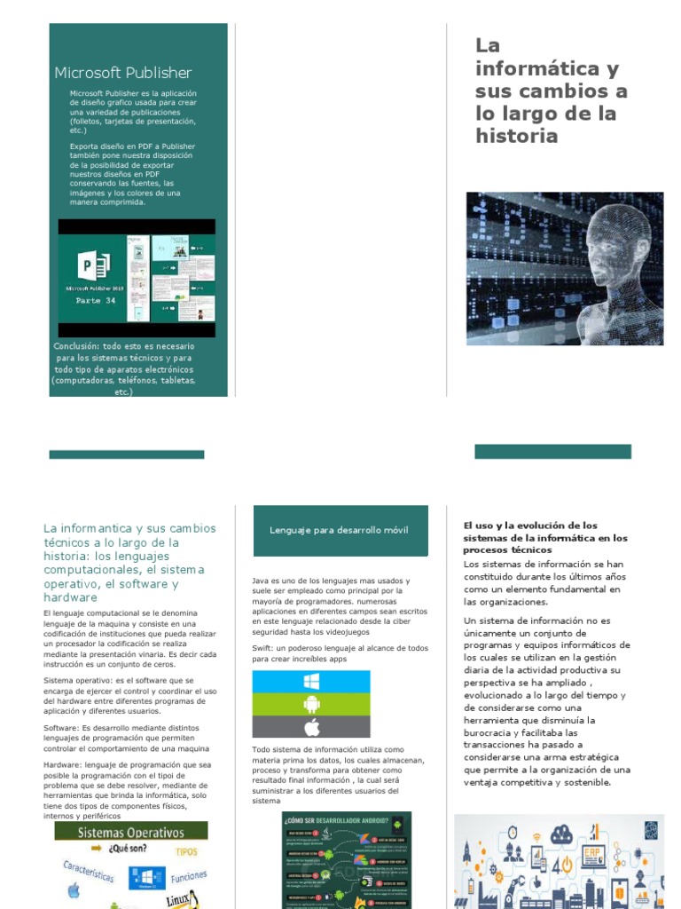 Triptico Informatica | PDF | Lenguaje de programación | Hardware de la computadora