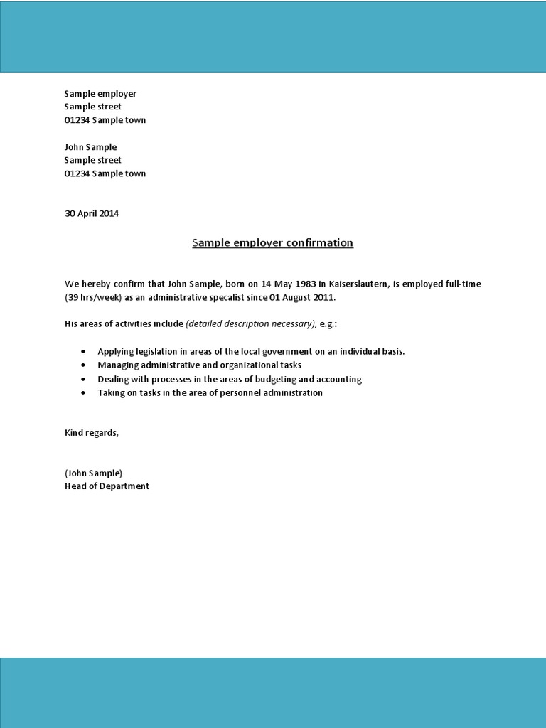 Sample Proof of Employment Letter 2 | PDF | Internship | Job Hunting