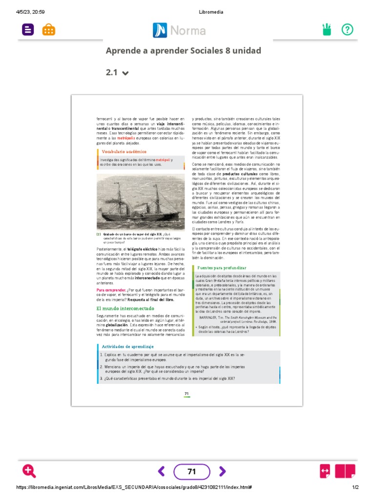 Aprende A Aprender Sociales 8 Unidad 2.1: Vocabulario Académico | PDF ...