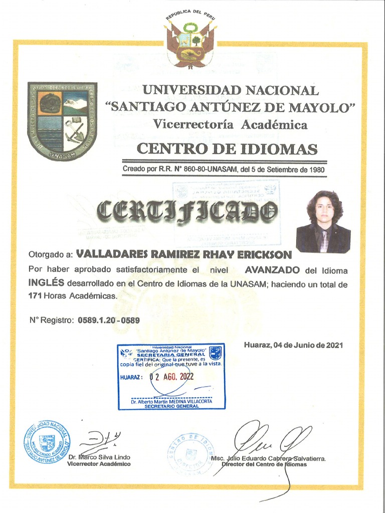 Certificado Inglés | PDF